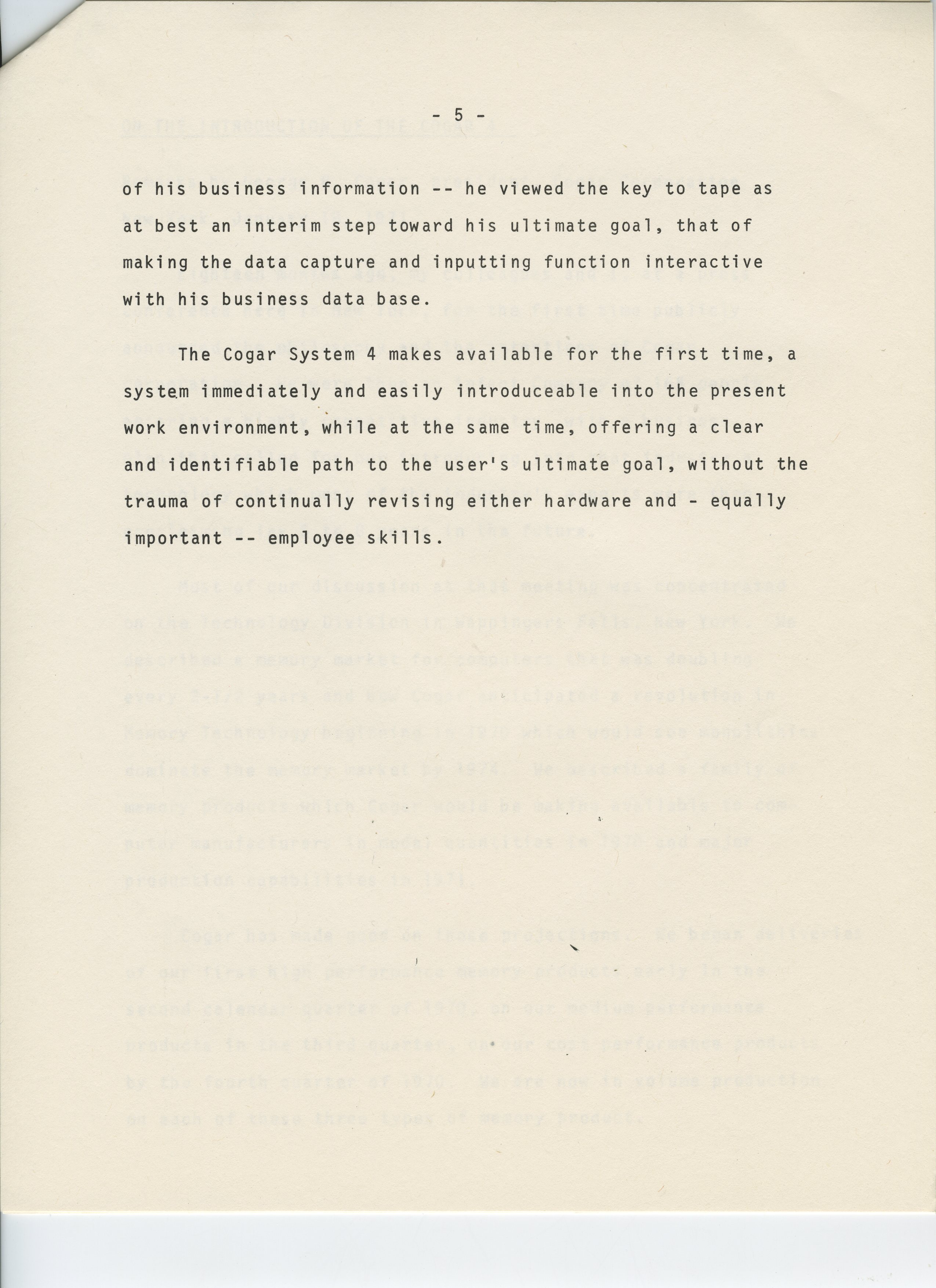 Introduction to Cogar 4 1/18/71 | georgecogar