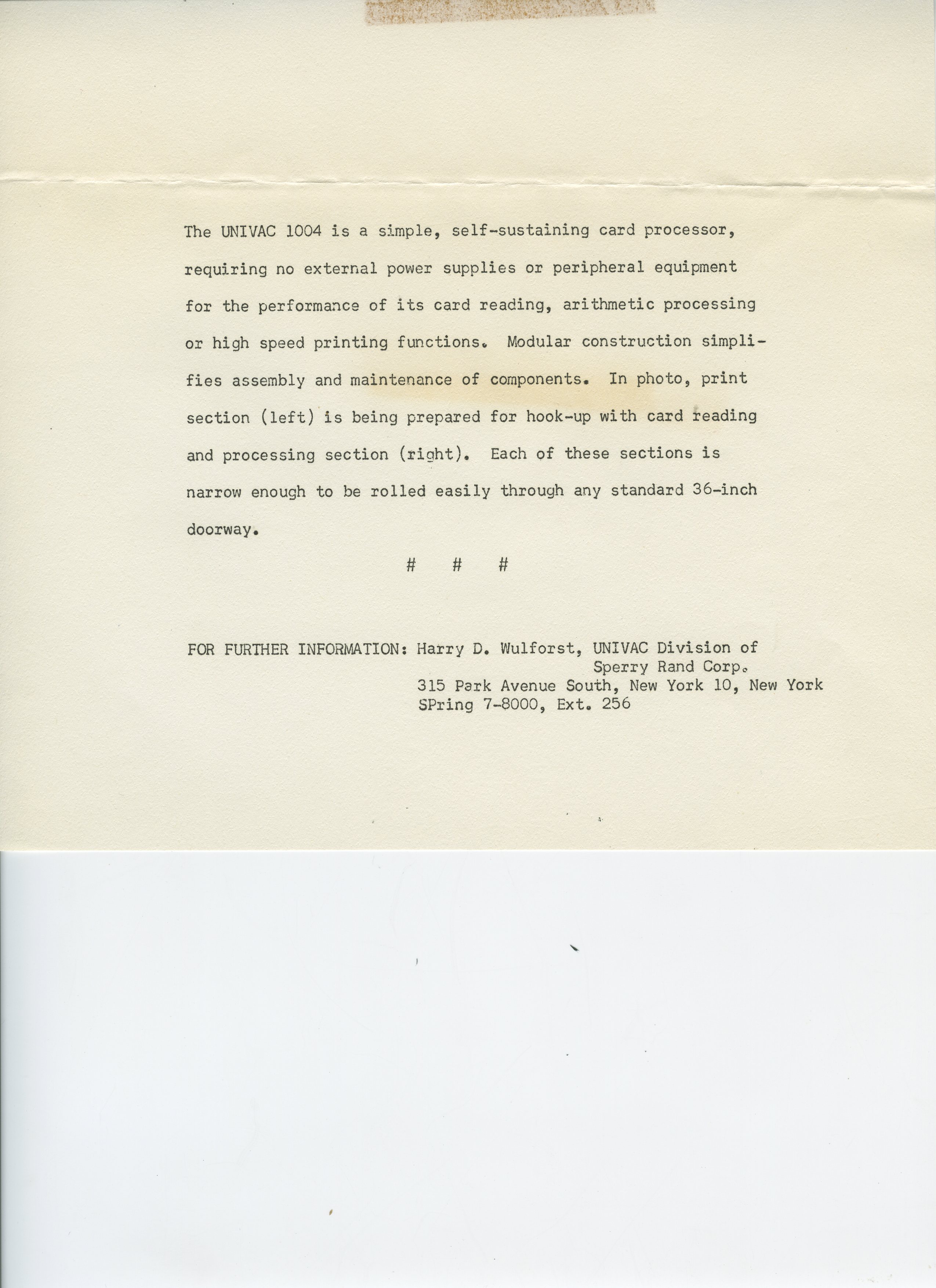 UNIVAC 1004 | georgecogar